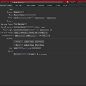 Tweaking Camera Tracker in NukeX - taukeke