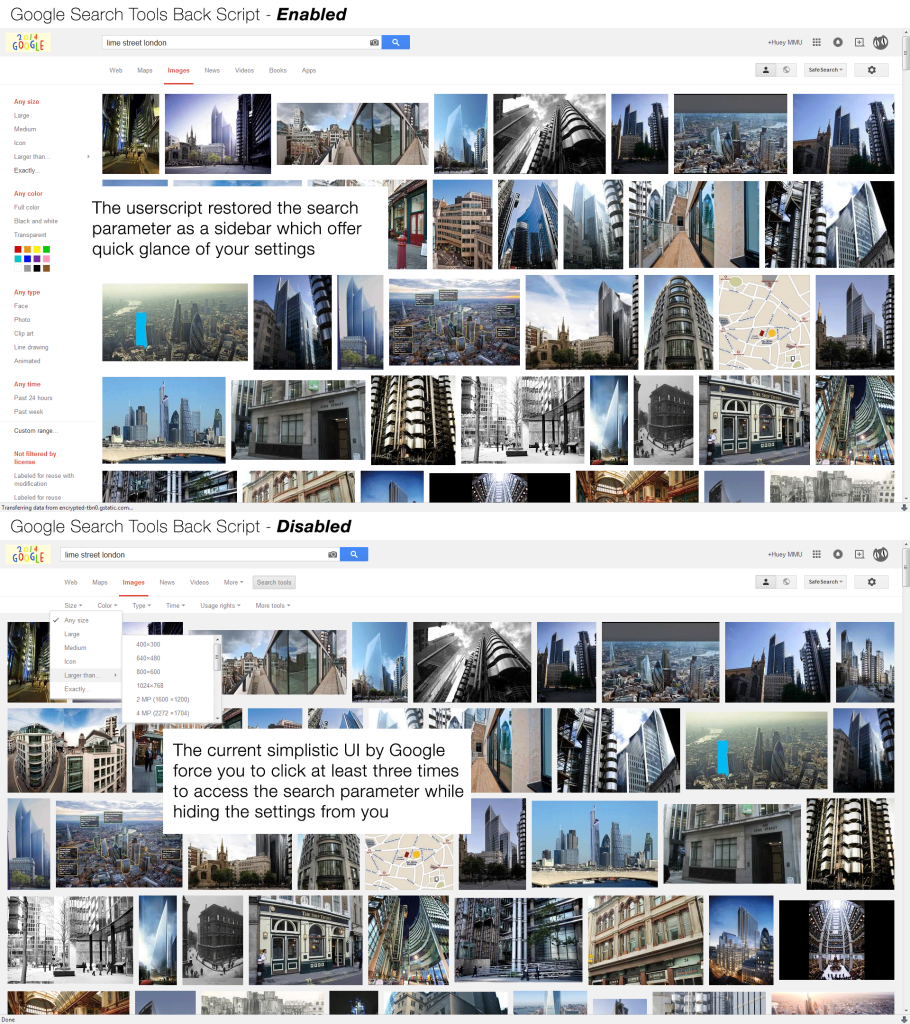Google Search Tools Back Script - taukeke