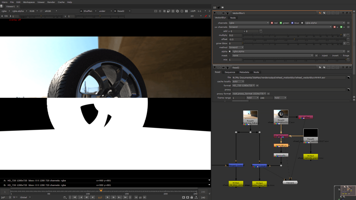 Nuke Tips (of the month) – Vector Blur or 3D motion blur? - taukeke